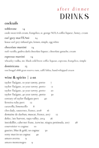 Chimney Park | Dessert Menu